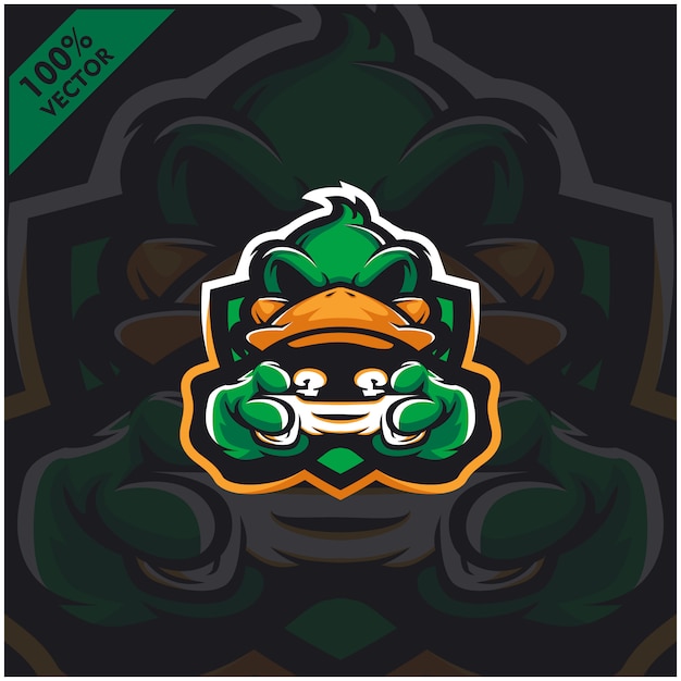 Fierce Frog Mascot Logo with Tribal Motifs | Jiffy Designs