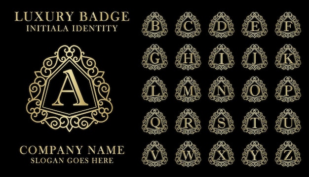 Ornate Monogram Badges: Elegant Insignia for Luxury Branding | Jiffy ...