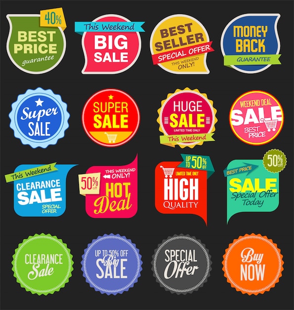 Vibrant Collection of Promotional Sale Badges and Stickers | Jiffy Designs