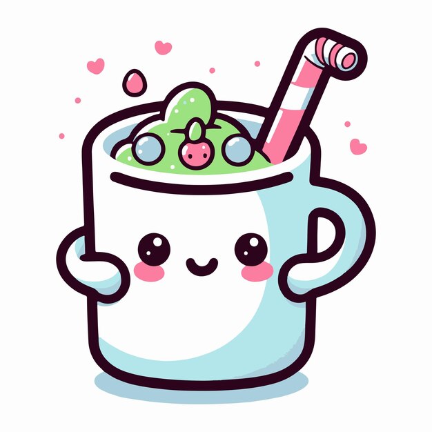 Adorable Kawaii Cocoa Cup with Marshmallows | Jiffy Designs