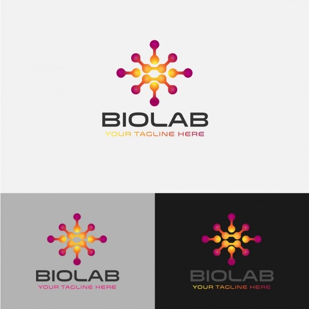 Vibrant Molecular Logo with 'BioLab' Text for Scientific Brand | Jiffy ...