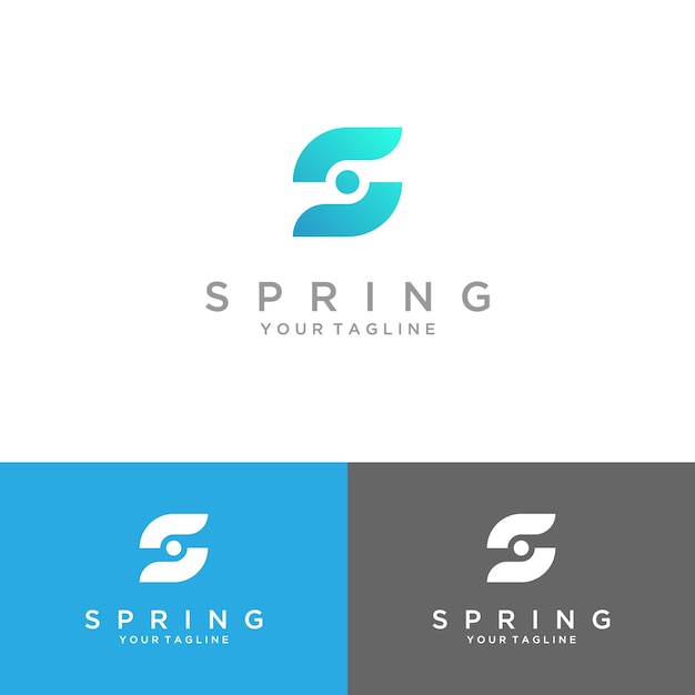 Sleek Turquoise Letter S Logo with Spring Tagline | Jiffy Designs