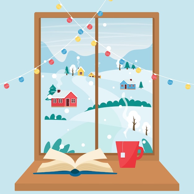 Cozy Winter Wonderland in Storybook Window Scene | Jiffy Designs