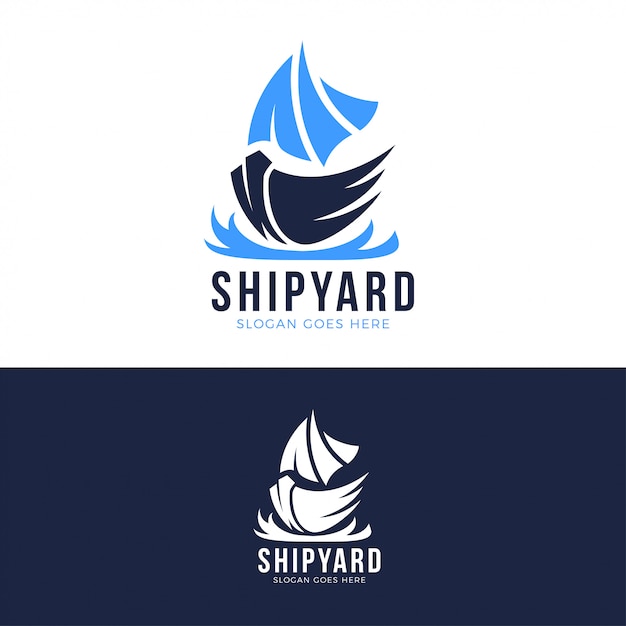 Majestic Sailing Vessels in Shipyard Logo Design | Jiffy Designs