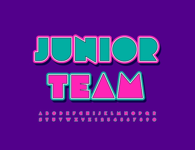 Vibrant 'Junior Team' Retro-Inspired Typography | Jiffy Designs