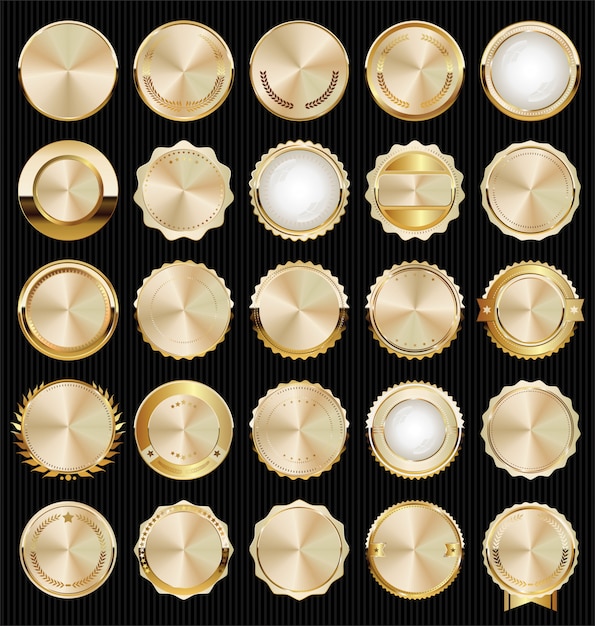 Elegant Gold-Toned Decorative Buttons and Embellishments Collection ...