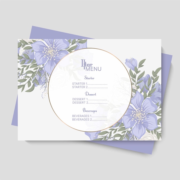 Elegant Floral Menu Design with Delicate Blooms | Jiffy Designs