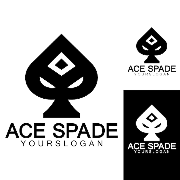 Iconic Ace Spade Logo Design with Bold Typographic Elements | Jiffy Designs