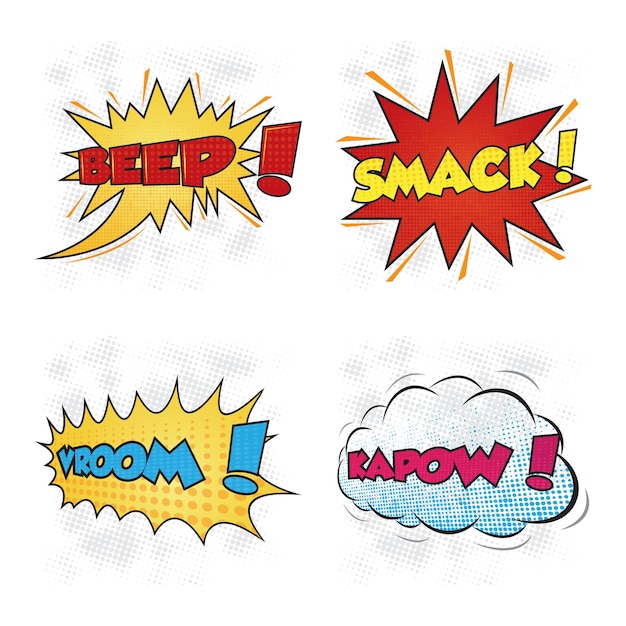 Vibrant Comic Book Explosion Burst Graphic Design Elements | Jiffy Designs