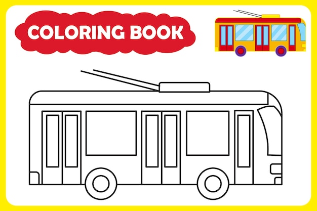 Vibrant Trolley: A Coloring Book Adventure | Jiffy Designs