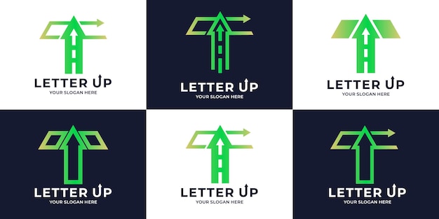 Vibrant Green Arrow Symbols Forming Upward Letter Designs | Jiffy Designs