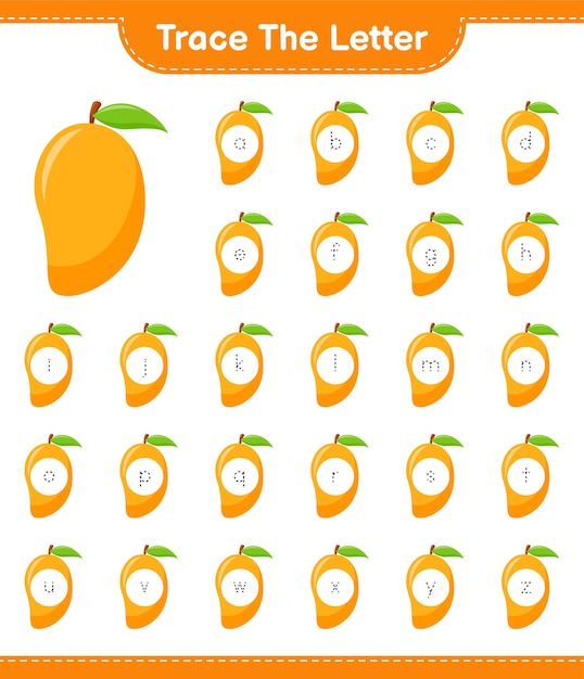 Tracing the Alphabet with Vibrant Mango Shapes | Jiffy Designs