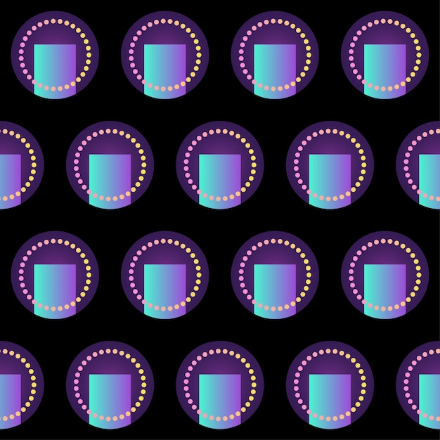 Vibrant Geometric Shapes in Radiant Circles | Jiffy Designs