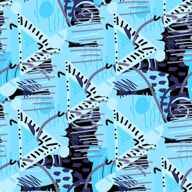 Vibrant Abstract Aquatic Pattern with Flowing Shapes | Jiffy Designs