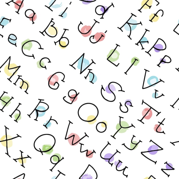 Vibrant Alphabet Chaos: A Playful Dance of Letters | Jiffy Designs