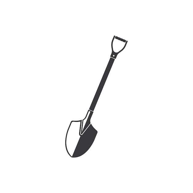 Iconic Gardening Tool: Sleek Shovel Silhouette | Jiffy Designs