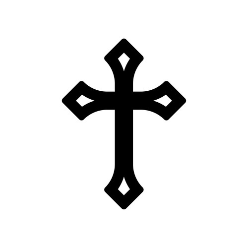 Christian Cross. Halloween Spooky Vampire Defense Cross Design Vector ...