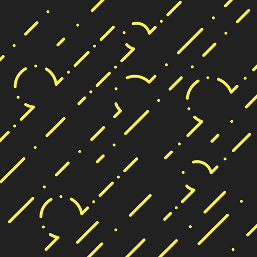 Vector Abstract Background. Yellow Dashed Lines On Black Background ...