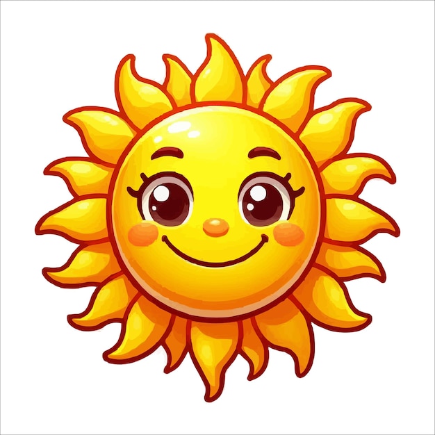 Joyful Sunshine: A Radiant Cartoon Sun Character | Jiffy Designs
