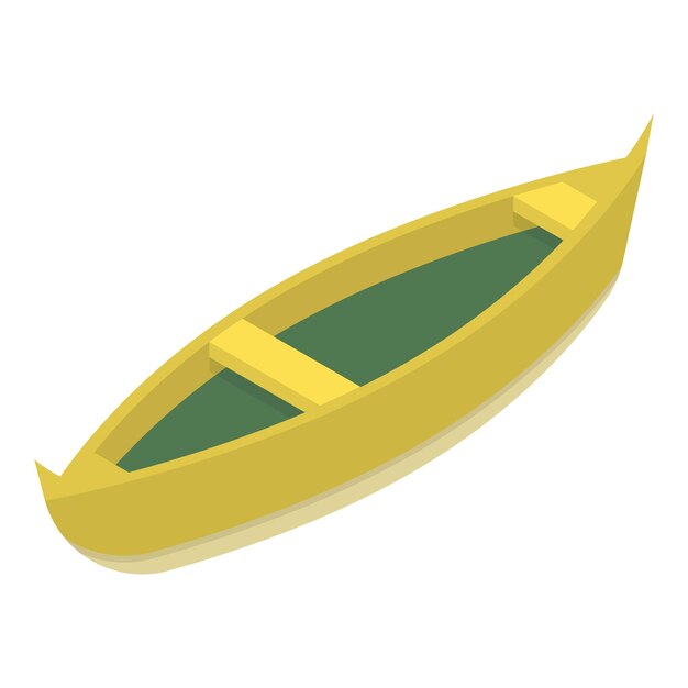 Vibrant Yellow Canoe with Green Accents | Jiffy Designs