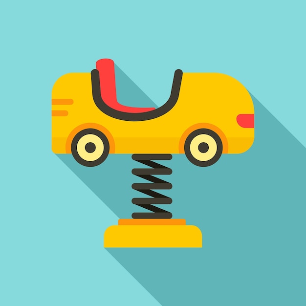 Vibrant Spring-Loaded Toy Car on Aqua Background | Jiffy Designs