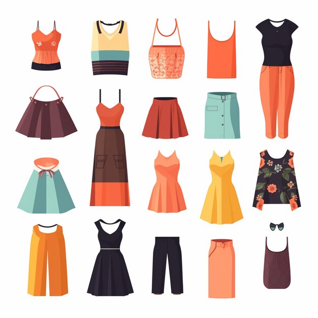 Vibrant and Versatile Fashion Collection: Diverse Tops, Dresses, and ...