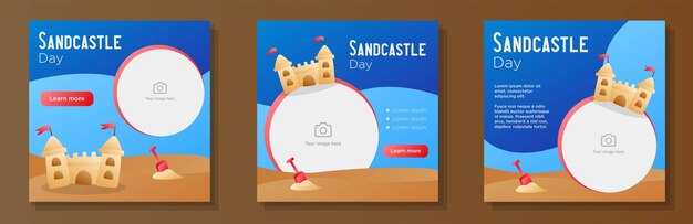 Vibrant Sandcastle Day Collection: Playful Beach Scenes and Fun Designs | Jiffy Designs