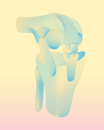Abstract Line Human Body Digestive Knee Joint. Vector Illustration ...