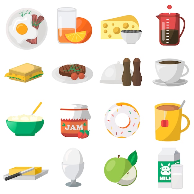 Vibrant Collection of Diverse Culinary Icons and Food Items | Jiffy Designs