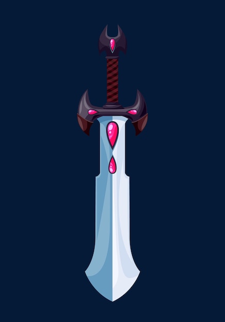 Striking Crimson Sword with Glowing Accents | Jiffy Designs