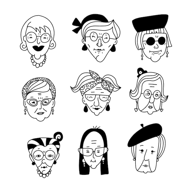 Diverse Collection of Quirky and Stylized Character Portraits | Jiffy ...