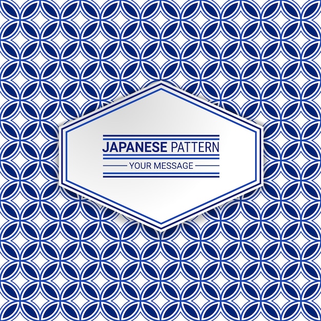 Elegant Blue and White Geometric Japanese Pattern | Jiffy Designs