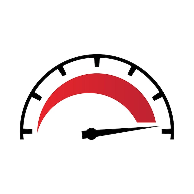 Striking Red and Black Speedometer Gauge Design | Jiffy Designs