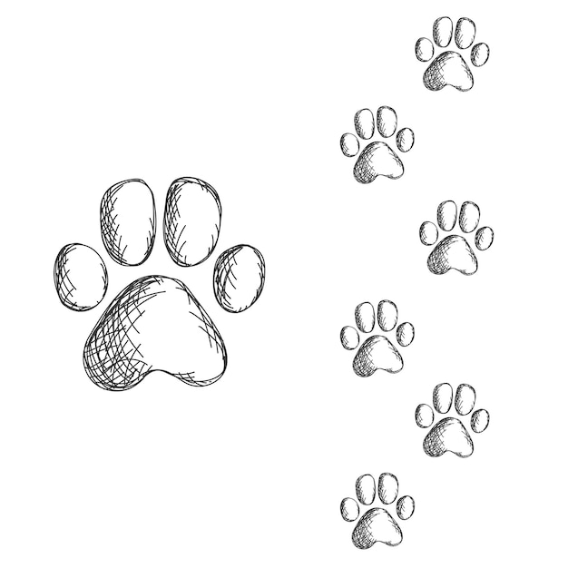 Charcoal Paw Prints in the Snow: A Playful Winter Scene | Jiffy Designs