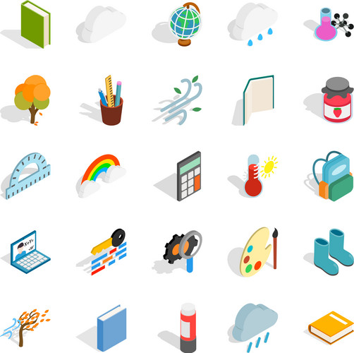 Epoch Icons Set. Isometric Set Of 25 Epoch Vector Icons For Web ...