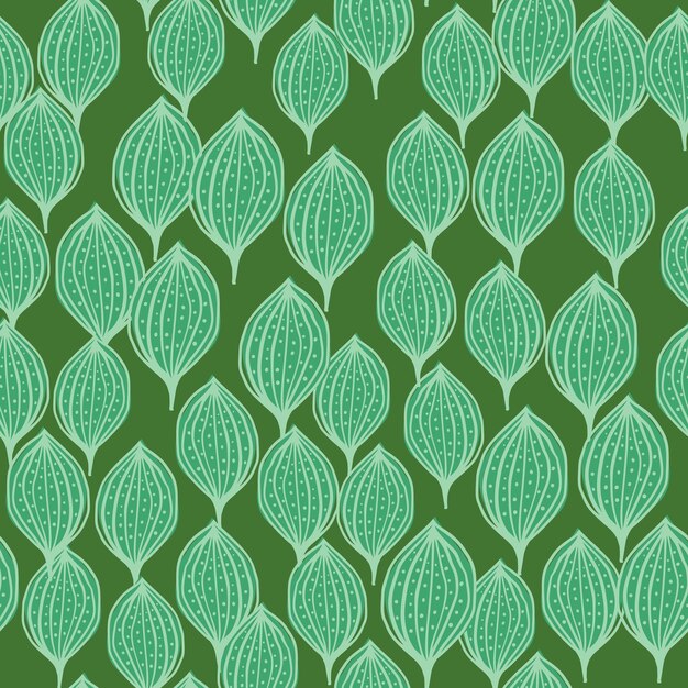 Vibrant Overlapping Leaf Shapes in Shades of Green | Jiffy Designs