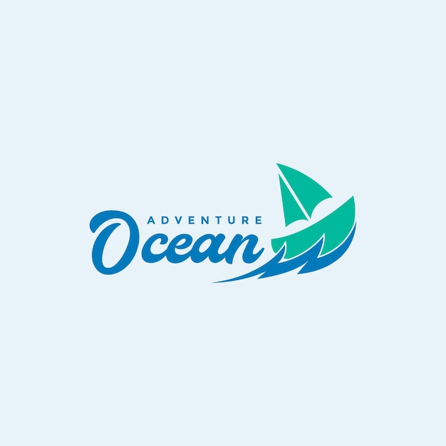 Vibrant Ocean Adventure Logo with Sailing Yacht | Jiffy Designs
