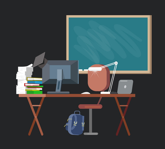 Vector Detailed Objects For Education. Flat Education Set, Style Vector ...
