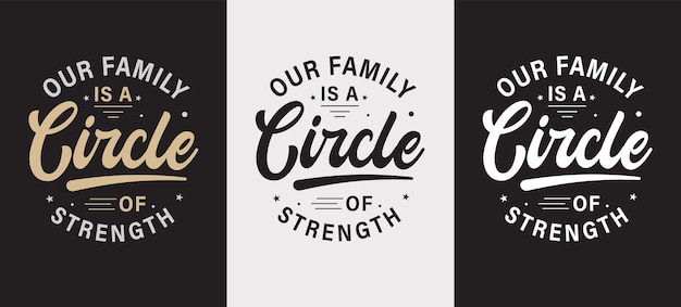 Inspirational Family Motto with Vintage Typography | Jiffy Designs