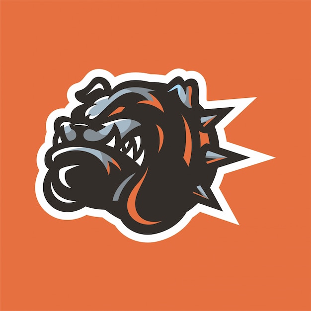 Fierce Bulldog Mascot Logo on Bold Orange | Jiffy Designs