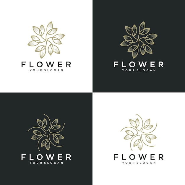 Elegant Floral Emblems with Minimalist Leaf Designs | Jiffy Designs