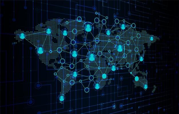 Captivating Global Network of Interconnected Nodes and Dots | Jiffy Designs