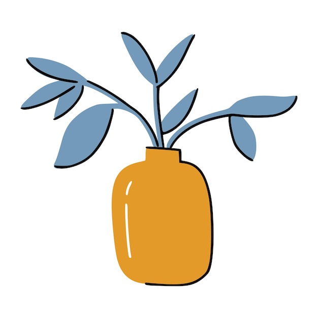 Vibrant Botanical Vase with Elegant Leaves | Jiffy Designs