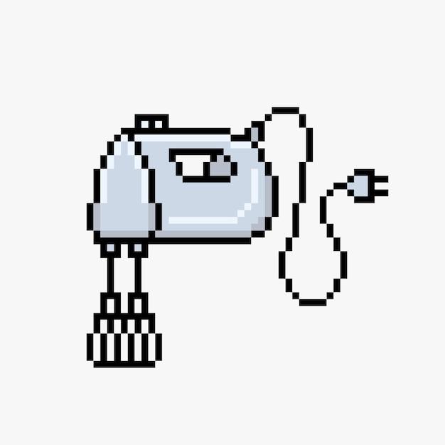 Charming Pixel Art Vacuum Cleaner Illustration | Jiffy Designs