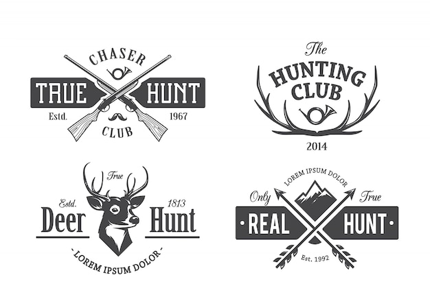 Vintage Hunting and Chaser Club Emblems and Logos Collection | Jiffy ...