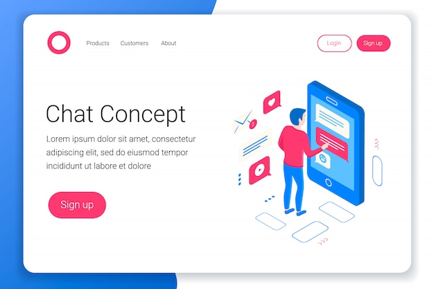 Vibrant Chat Interface with Messaging Bubbles and Smartphone | Jiffy ...