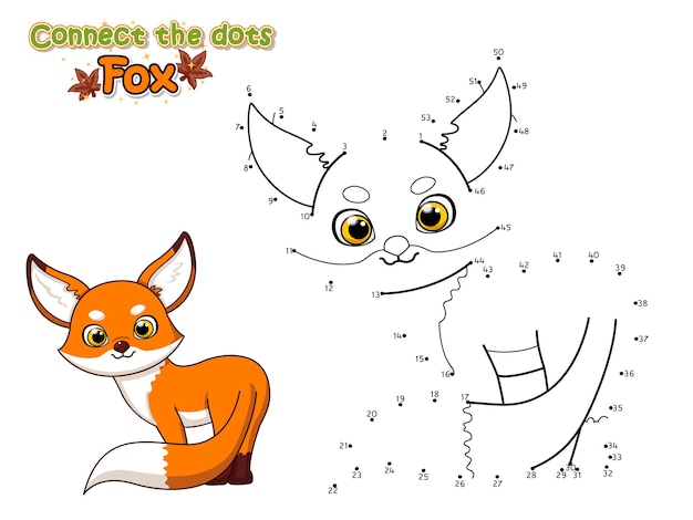 Adorable Dot-to-Dot Fox Illustration | Jiffy Designs