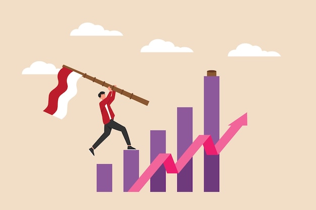 Determined Climber Scaling Upward Trend Towards Success | Jiffy Designs