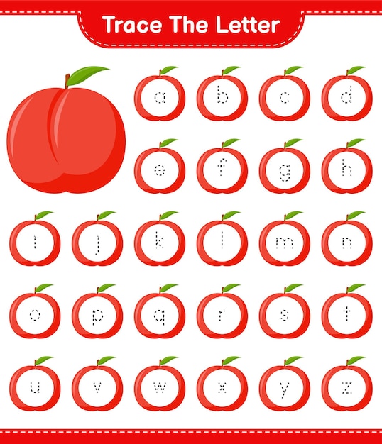 Trace the Letter: An Alphabet of Juicy Red Apples | Jiffy Designs