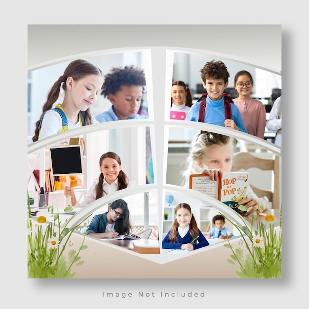 Vibrant Collage of Diverse Students Engaged in Learning Activities ...